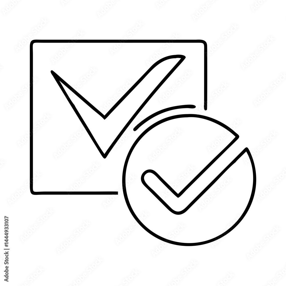 tick check mark icon, tick check mark vector illustration-simple ...