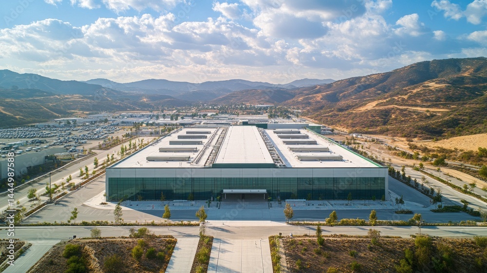 This state-of-the-art semiconductor production facility features advanced technology and eco ...
