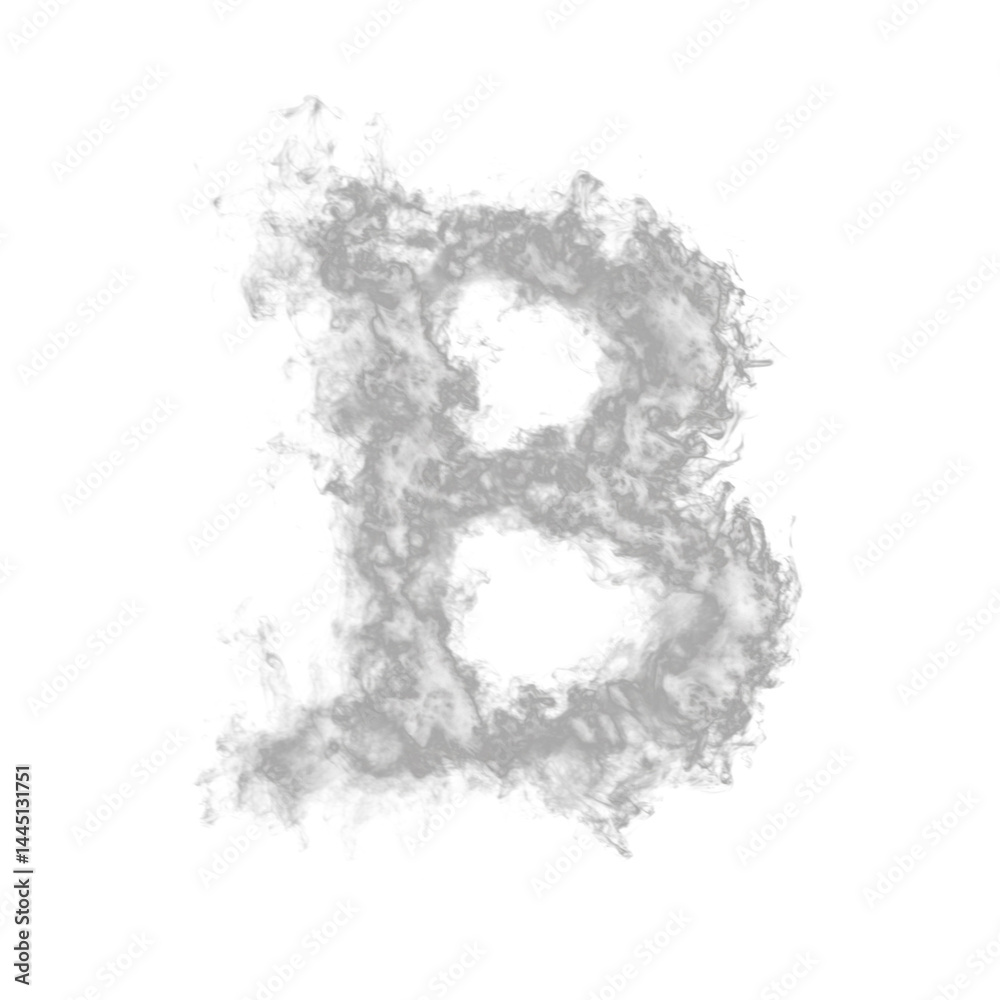 Curling Smoke Letter B Overlay - Elegant Smoke Text Effect for Mystical ...