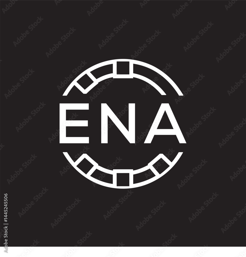 Web ENA letter logo. ENA blue image on white background. ENA Monogram ...
