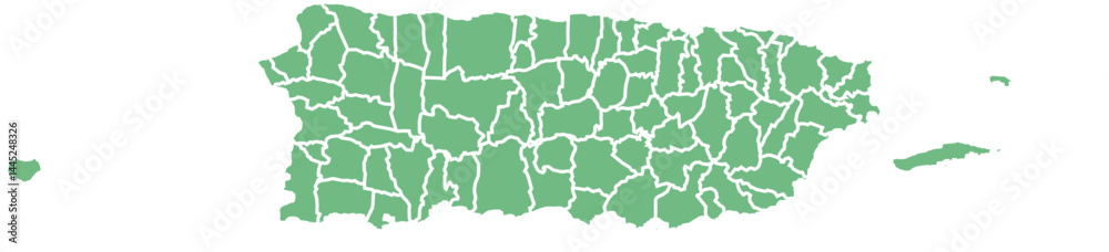Vector map of Puerto Rico with clearly defined island borders and ...