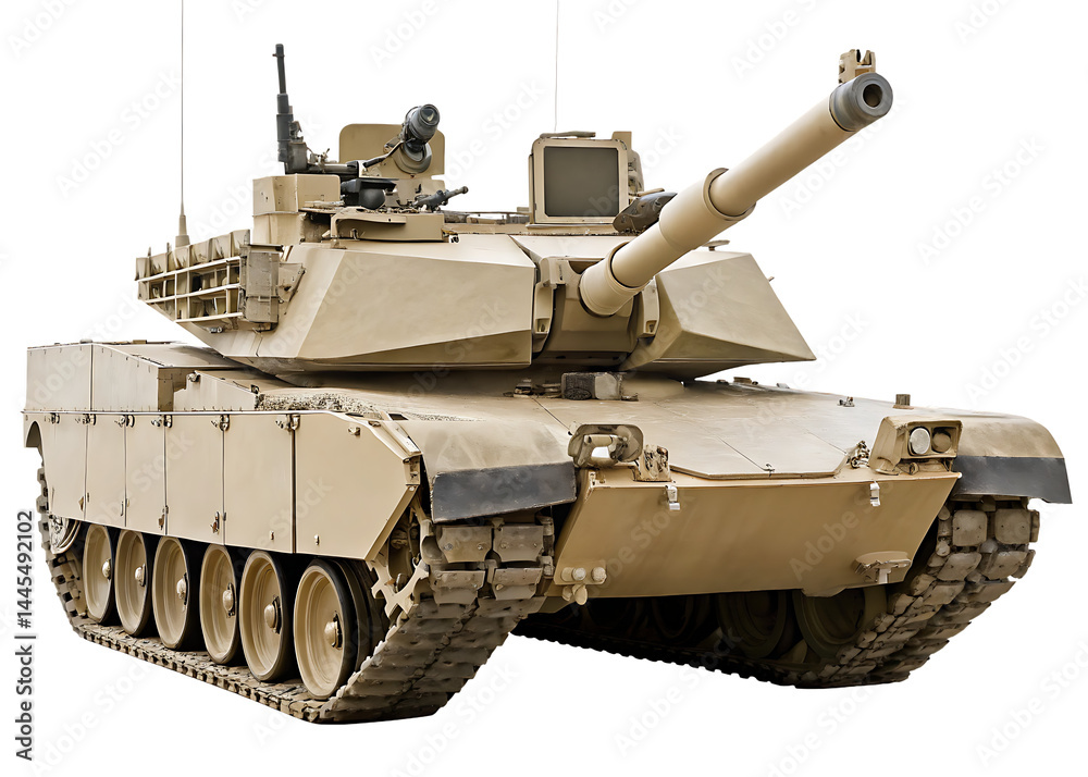 M1 Abrams tank stock photo file cut out and isolated on white ...