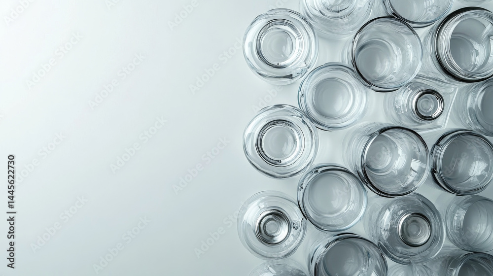 Used and new plastic water bottles shown isolated on a plain white ...