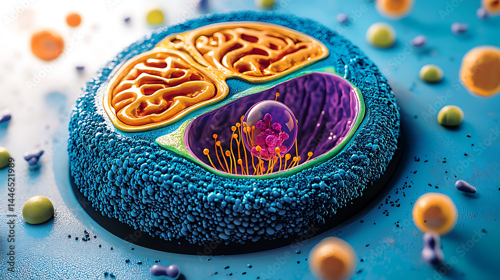 Ilustración de Stock Interactive Chart of Human Cell Organelles and ...