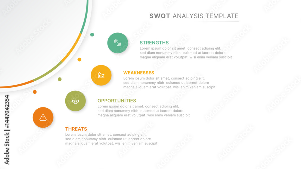 SWOT Analysis Four Options Infographic Chart Template Design Stock ...
