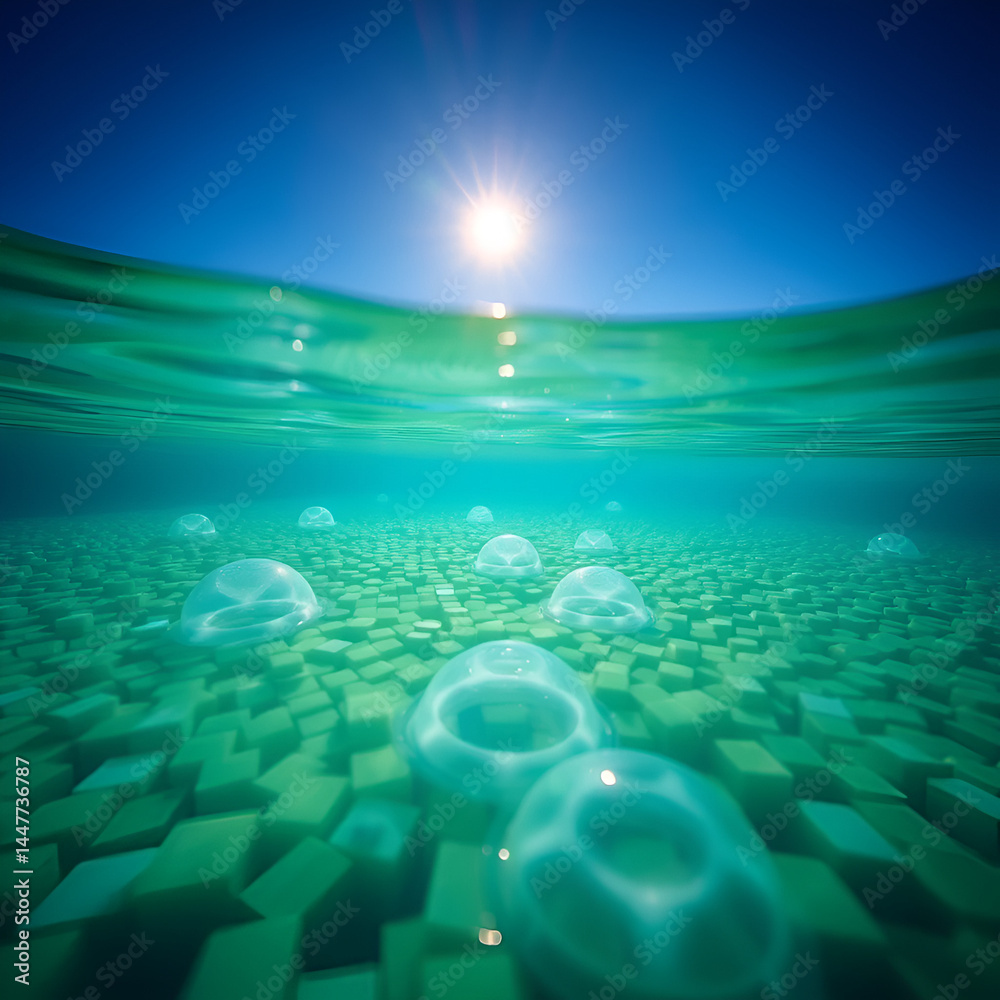 Stock-Foto „Conservation of Blue Green Algae Cyanobacteria Algae ...