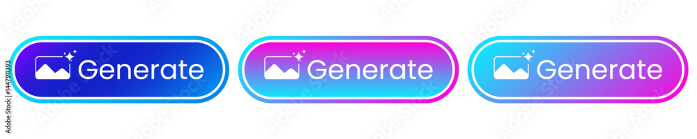 generate button and icon set for the ui design , button, ai, generate ...