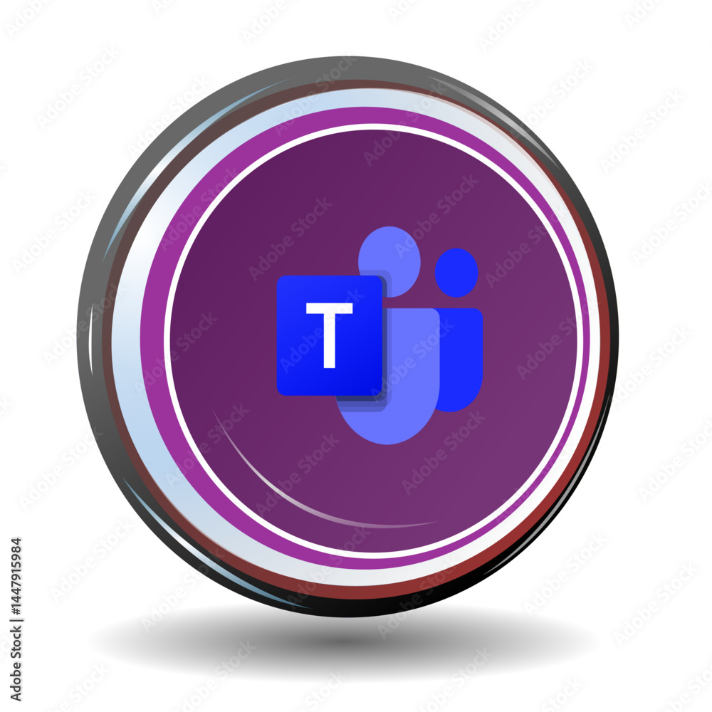 Vector de Stock Microsoft Teams logo icon set. Microsoft Teams icon ...