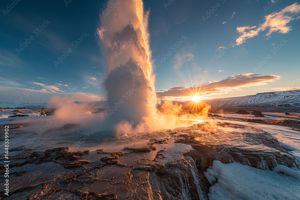 Spectacular eruption of Icelandic geyser highlights stunning water ...