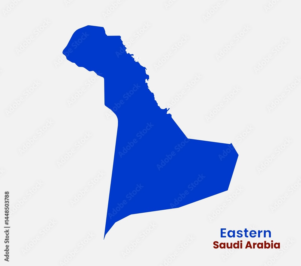 Stock-Illustration „Map of Eastern, Map of Eastern Saudi Arabia States ...