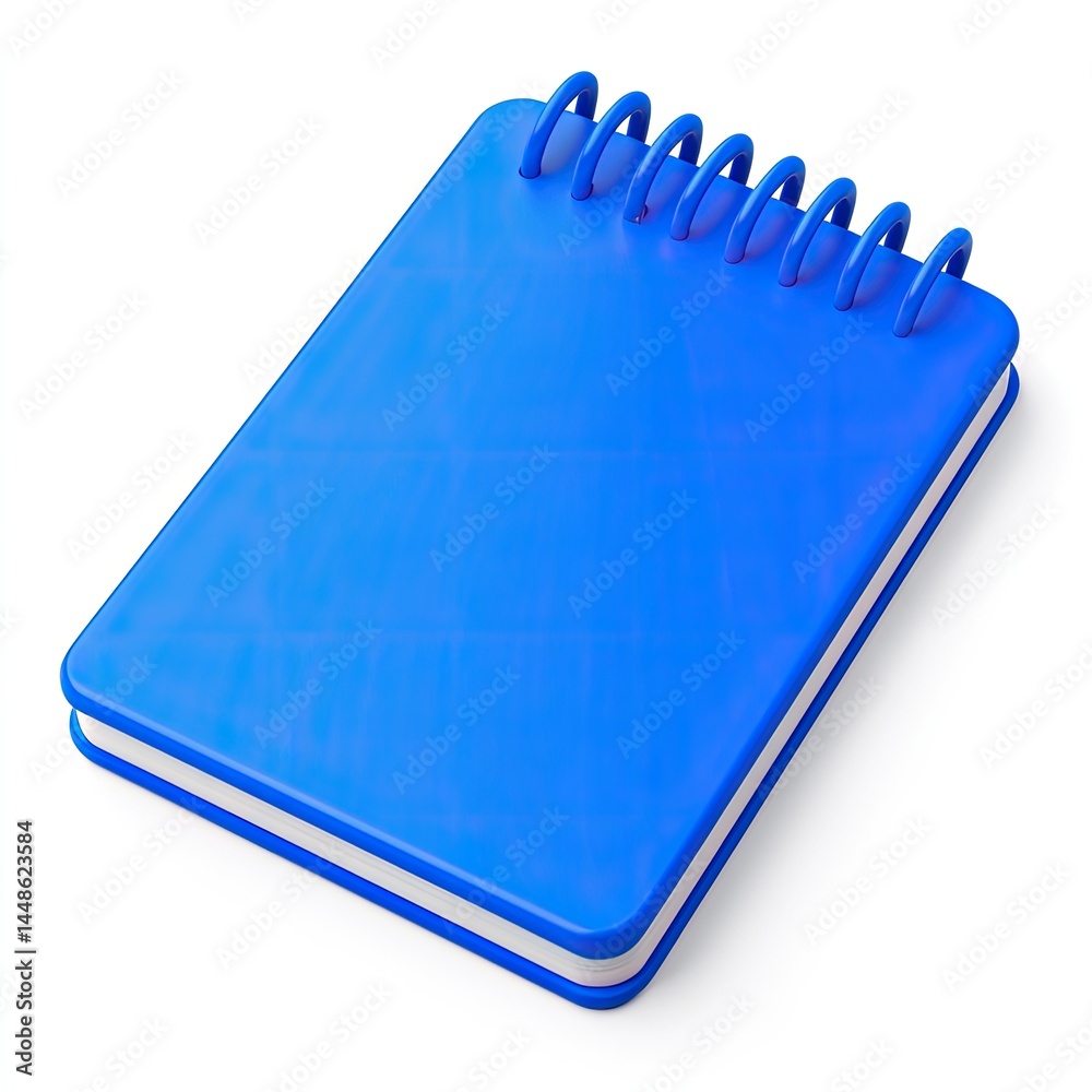 Vibrant Blue Spiral Notebook: A Blank Canvas for Ideas and Notes Stock ...