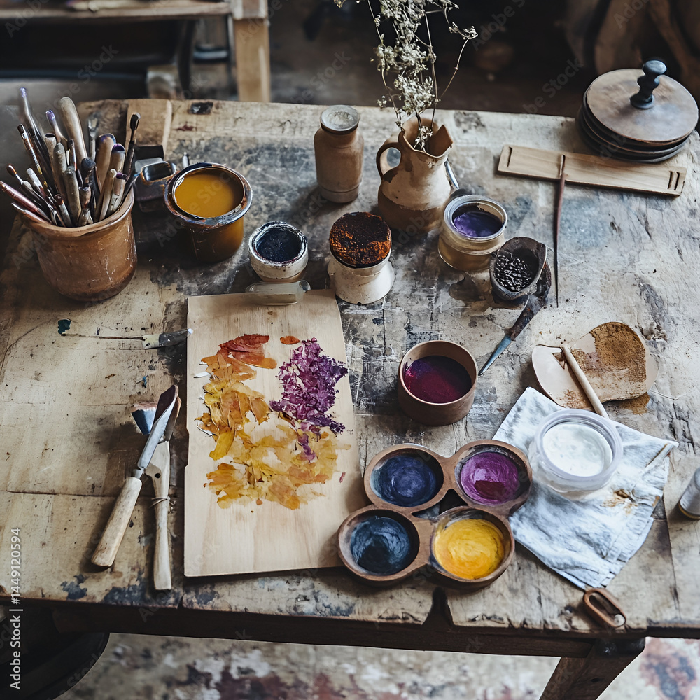 Creating natural dyes with aeba craft table color station handicraft ...