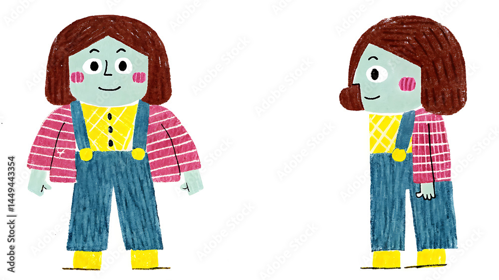Charming Character Named Yan in Cute and Friendly Style for Storybook ...