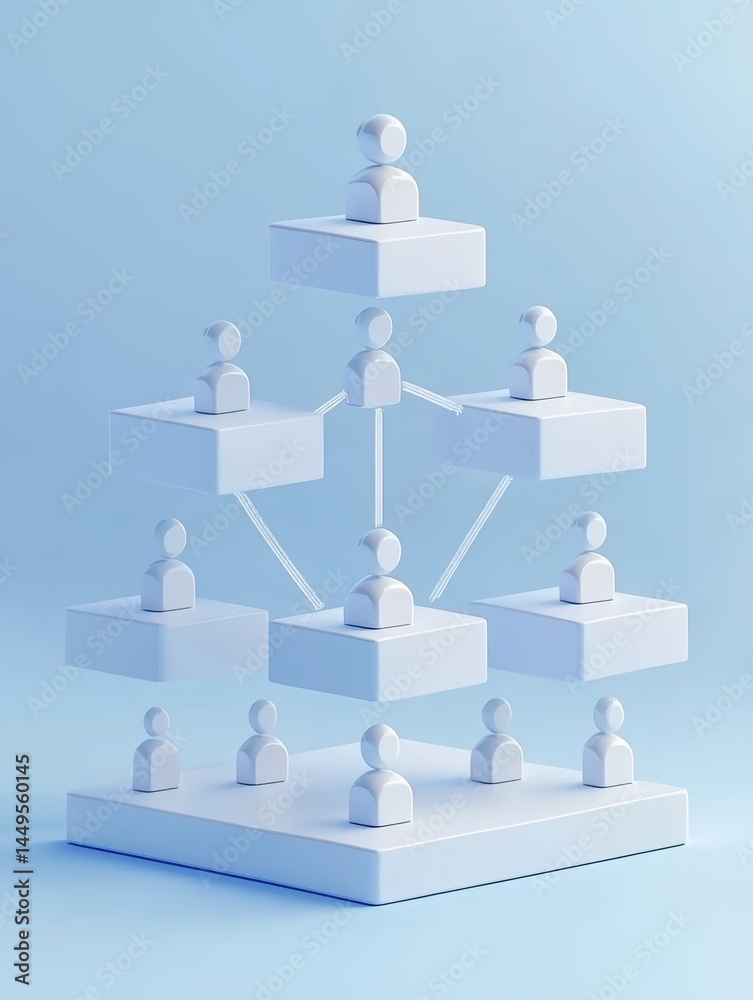 Hierarchy of People in a Corporate Structure with Connections and ...