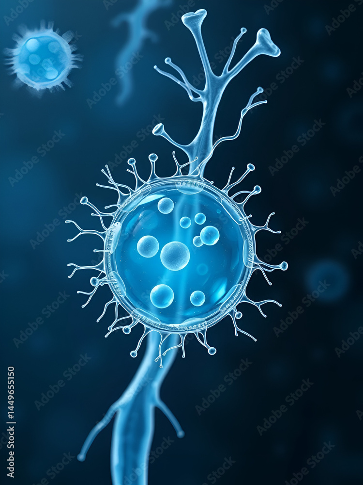 Cyanobacteria vector illustration. Labeled bacteria internal structure ...