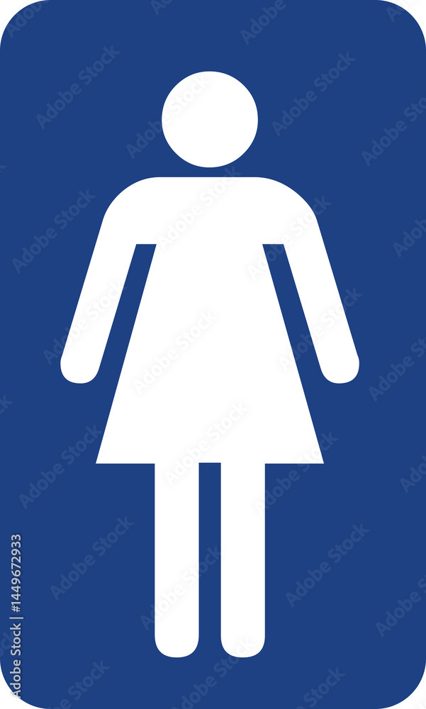 Restroom door pictograms. Woman public toilet image signs, female ...