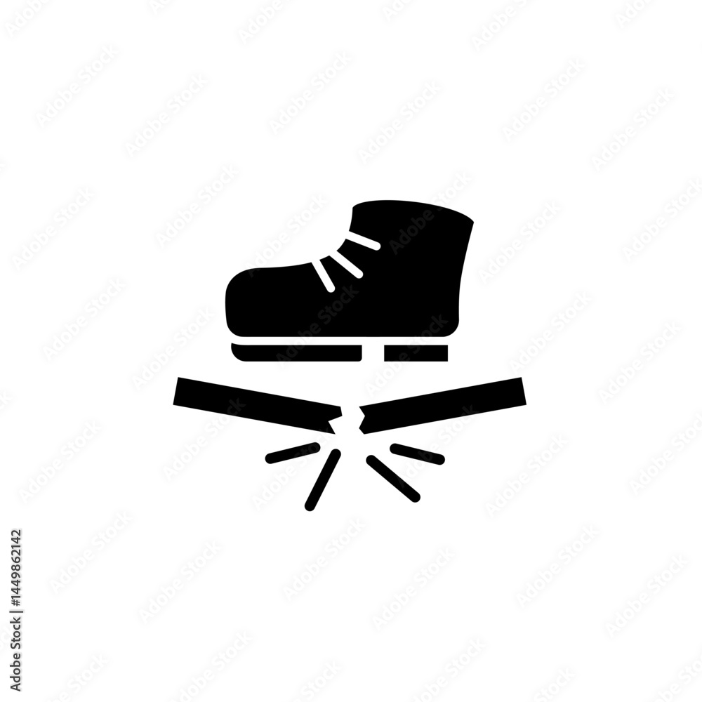 Image vectorielle Stock don't step on icon, simple flat style ...