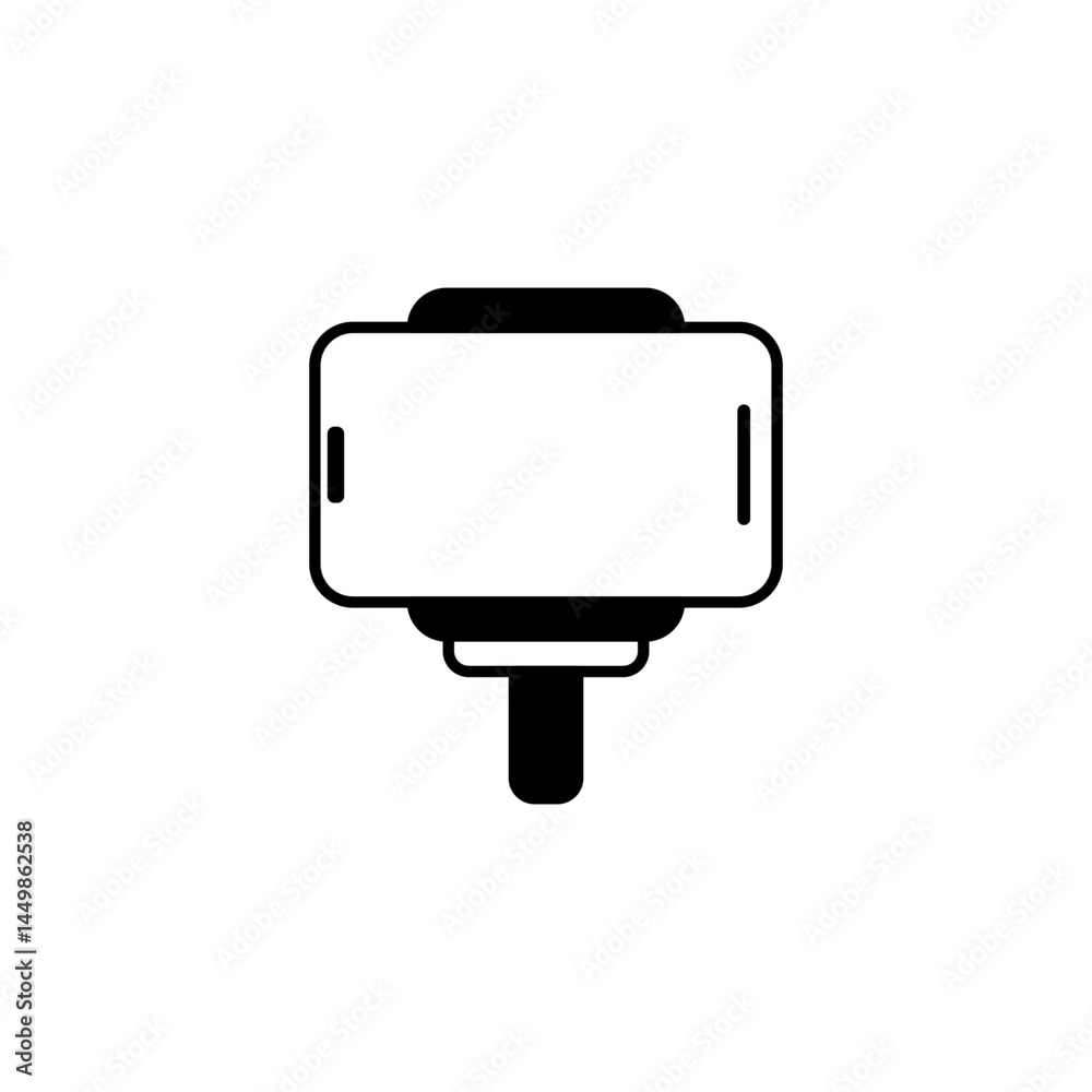 phone holder icon, simple flat style, illustration, logo sign symbol ...
