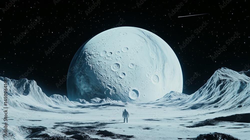 Nostalgic Moon Base Diorama vs Modern Lunar Colonization Stock ...