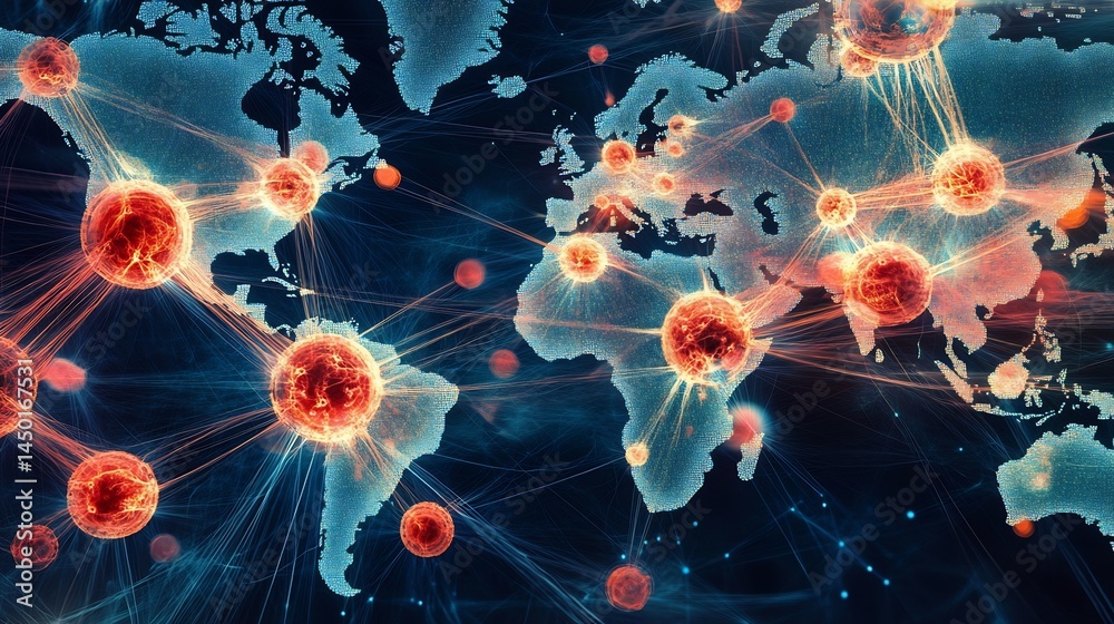 Conceptual visualization of global disease tracking via data networks ...