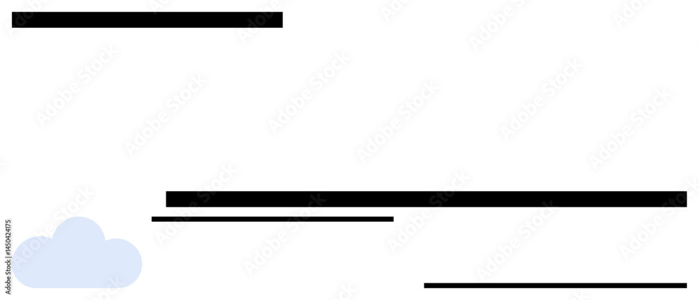 Cloud shape paired with horizontal lines to symbolize digital storage ...
