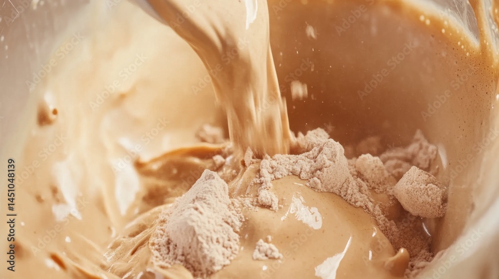 Pouring Protein Powder into a Smoothie Blender aSmoothie Blender Stock ...