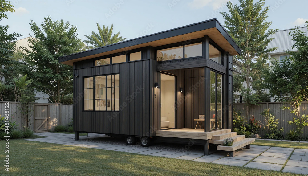 Ilustracja bez tantiem: Modern Compact Accessory Dwelling Unit (ADU ...