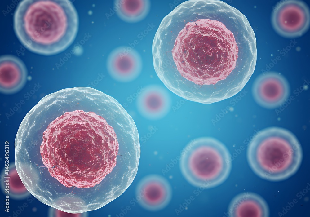 Cell biology anatomy science medical illustration microscopic view ...