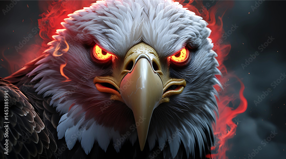 angry eagle face with sharp gaze Stock Illustration | Adobe Stock