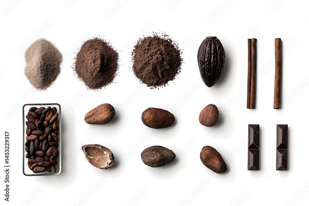 chocolate making process, hand-drawn style icons illustrate the process ...