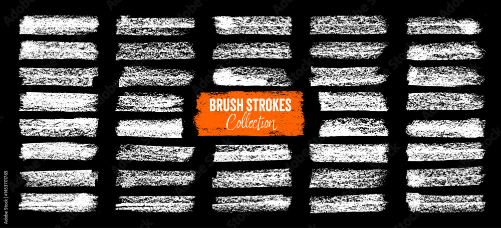 Grunge brush strokes, lines, ink smudges, hand-drawn scribble shapes ...