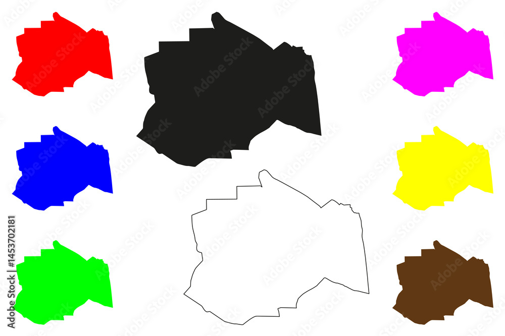 Palwal city (Republic of India, State of Haryana) map vector ...