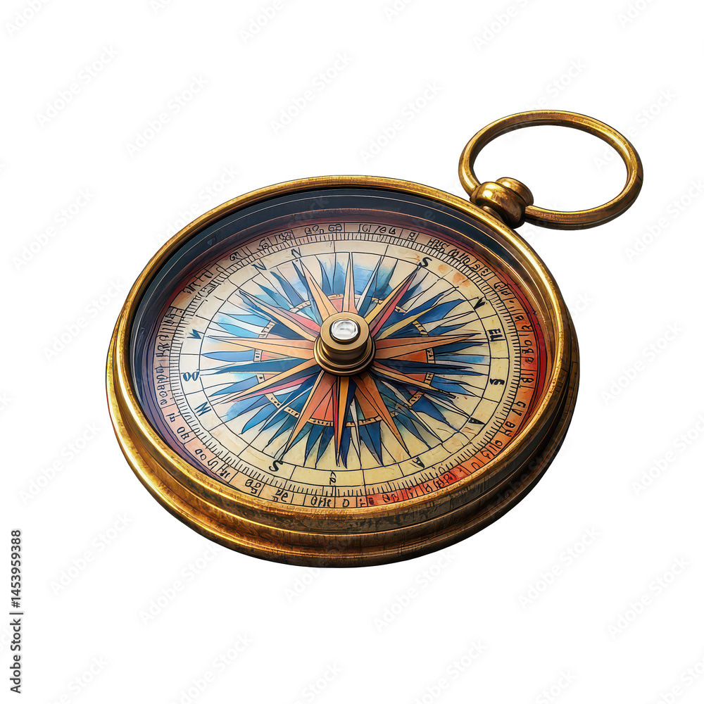 Colorful glowing compass isolated on white png neon travel tool png ...