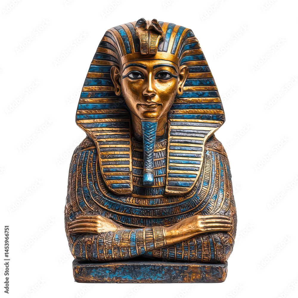 Egyptian pharaoh isolated on white png mythological ruler of Egypt png ...