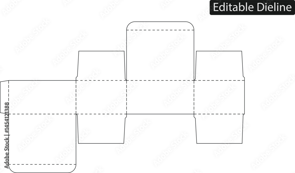 dieline template,dieline box ,diecut design,dieline packaging. Stock ...