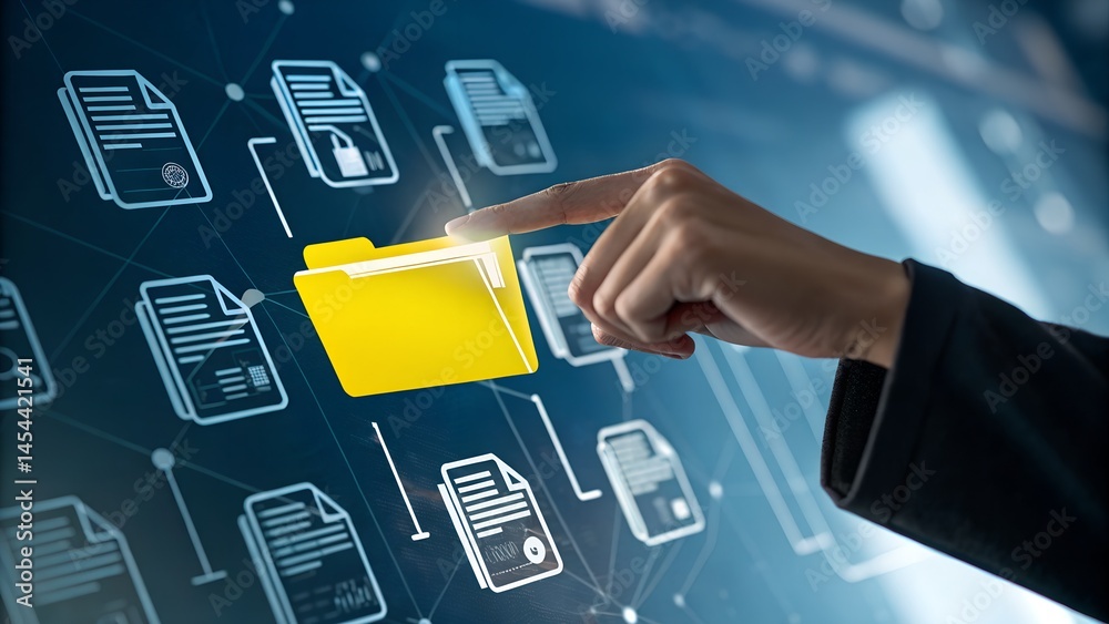 Business files and folders storing in document management system DMS ...