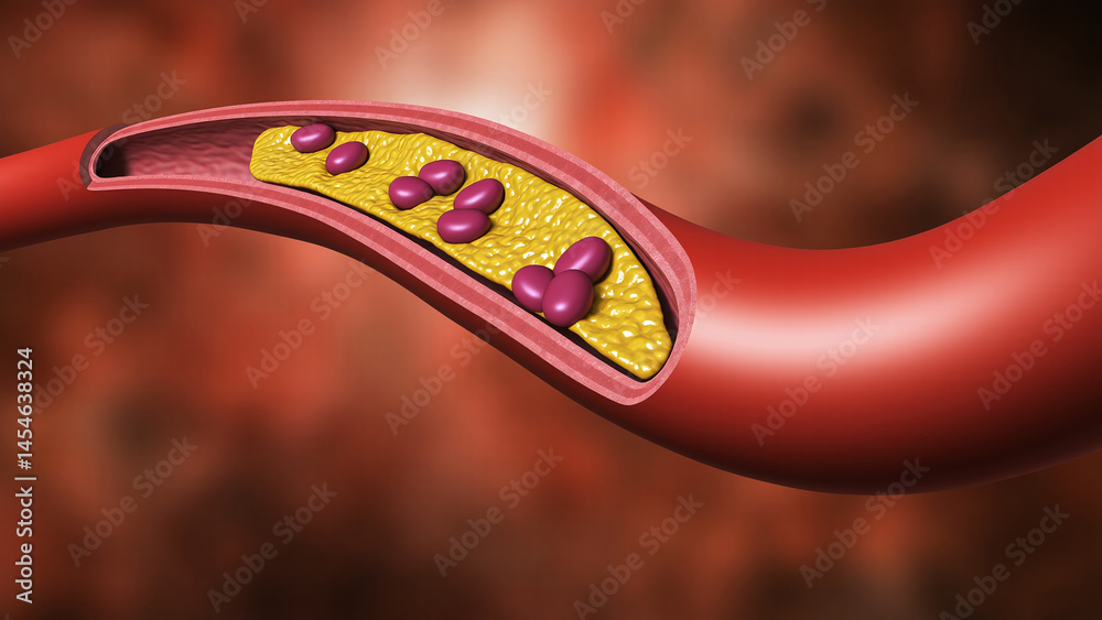 Ilustración de Stock Arterial Plaque or Blood Clot in Artery Medical ...