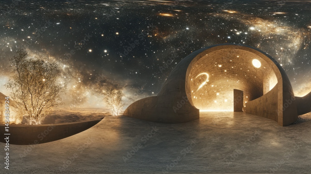 360 degree equirectangular projection space background with nebula and ...