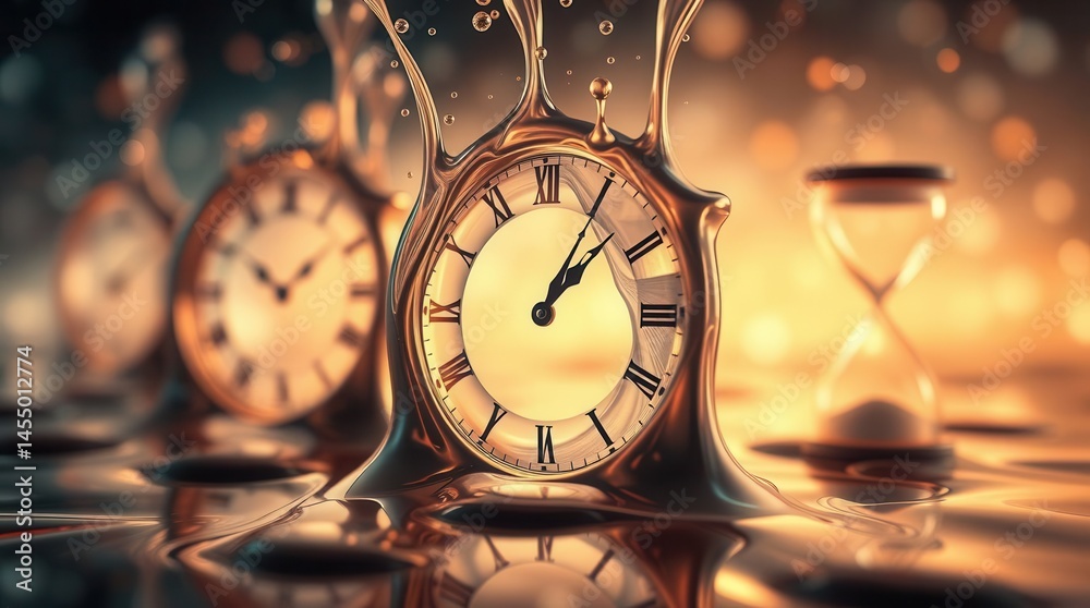 Surreal time: Melting clocks and hourglass capture the fluidity and ...