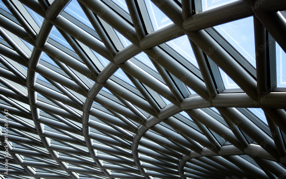 The roof structure inside the building is strong. Stock Photo | Adobe Stock
