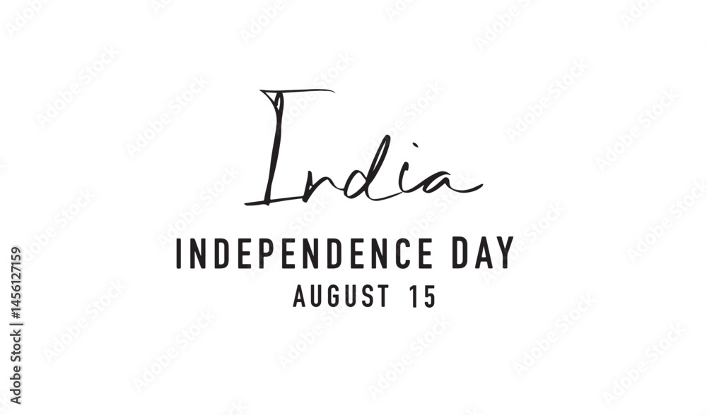 India independence day text font calligraphy hand written lettering ...
