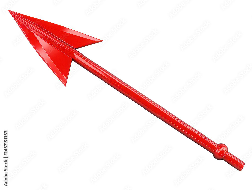 Red spear with sharp point on transparent background Stock Photo ...