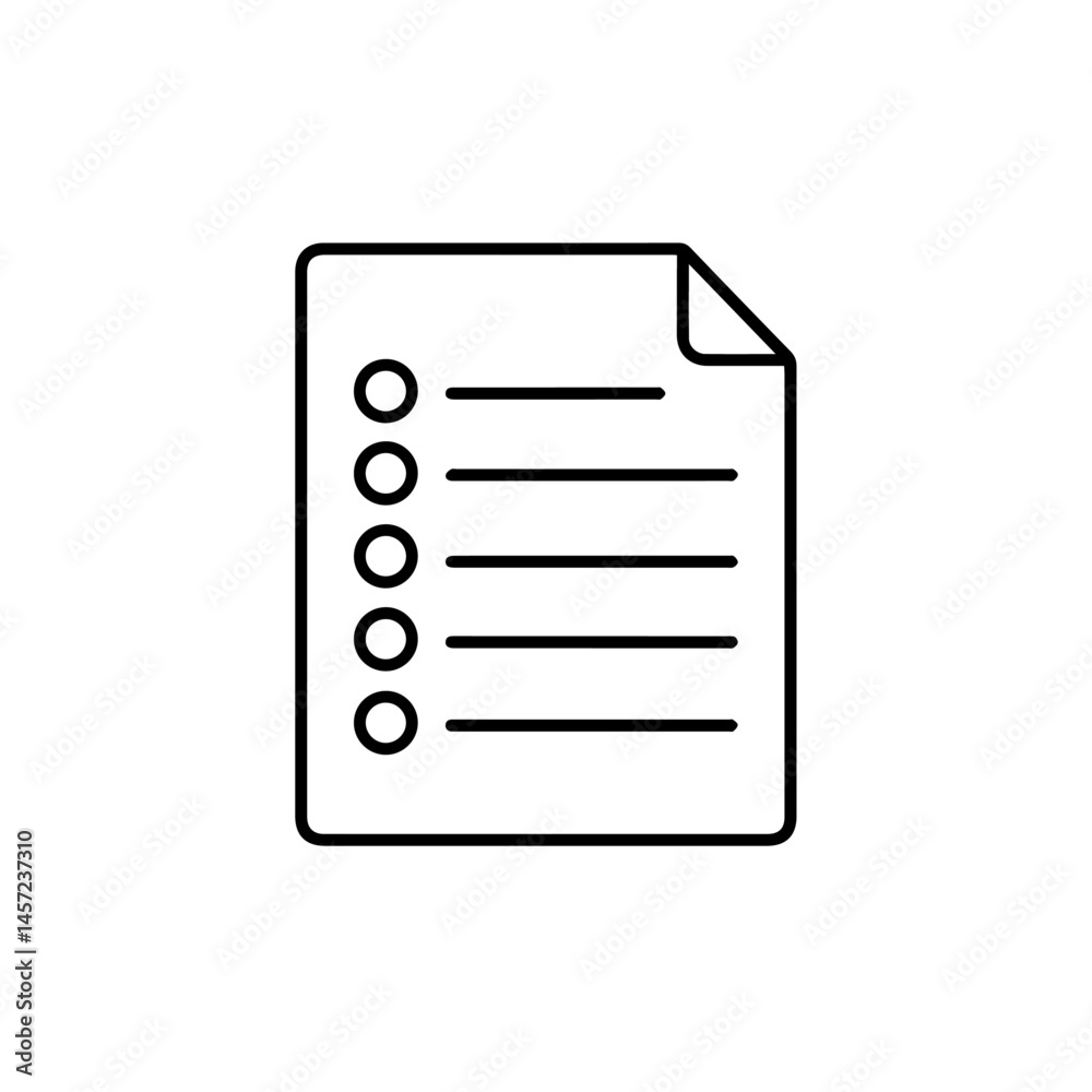 Vector de Stock Simple checklist template with empty circles and lines ...