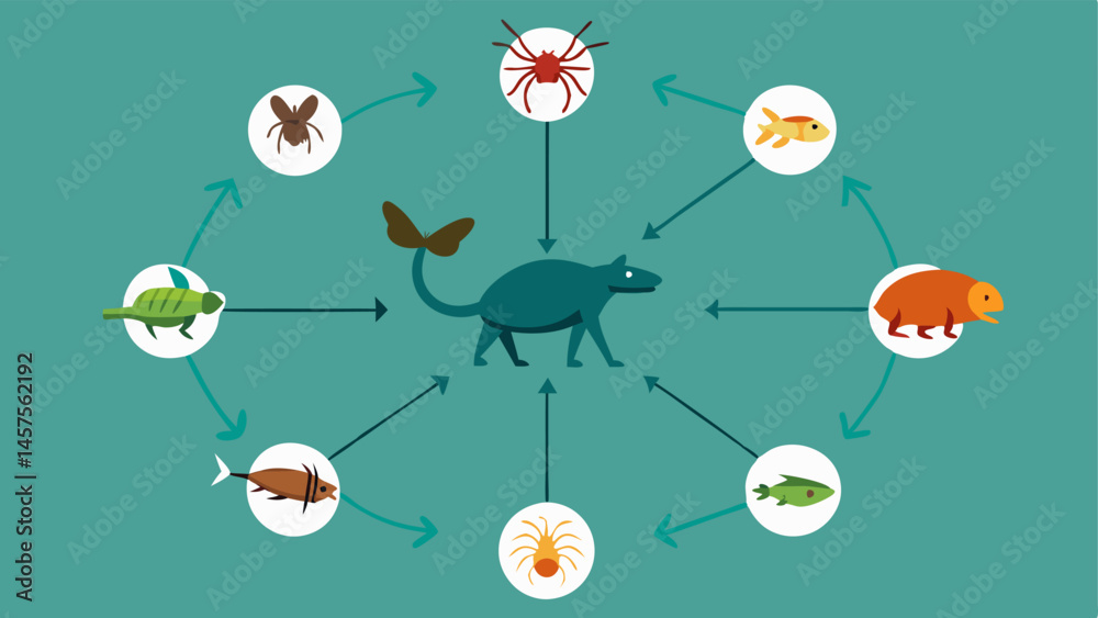 Altered Food Web A simplified food web diagram that illustrates how an ...