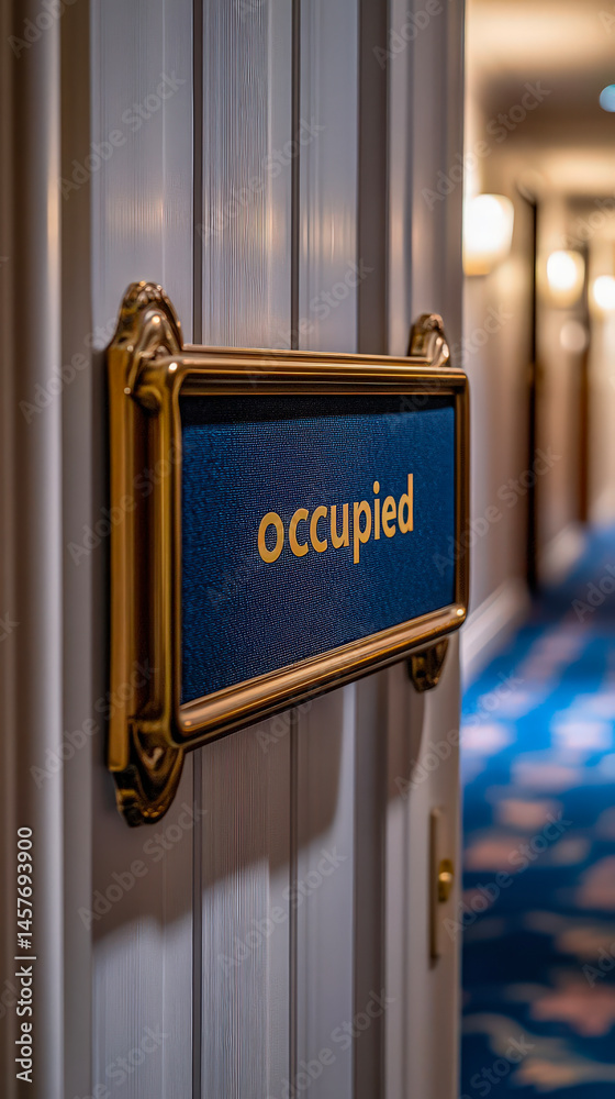 Occupied Door Signs – Luxury Hotel Room Privacy Concepts Stock ...