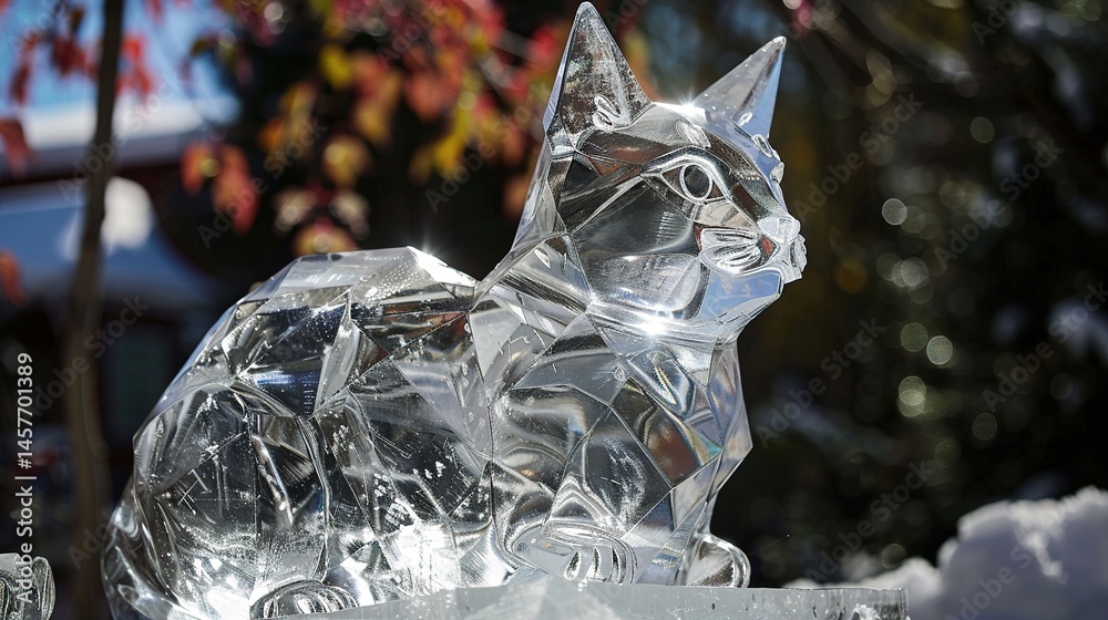 Illustration Stock Behold the Frozen Magic: Breathtaking Ice Sculptures ...