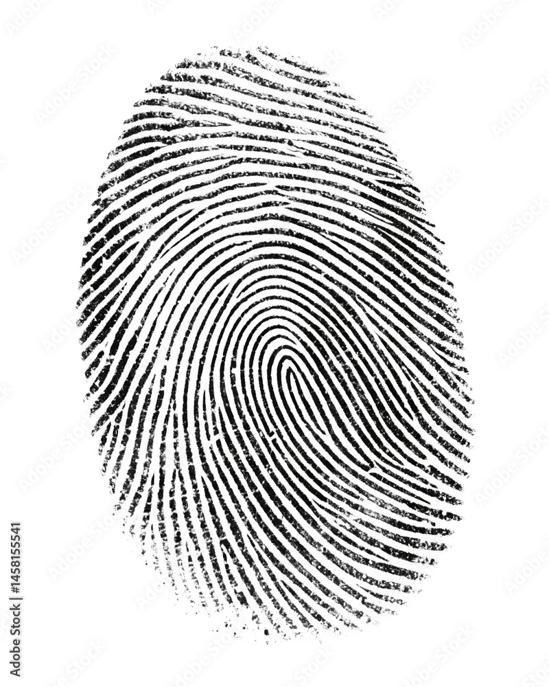 human ink fingerprint isolated on white background, PNG Stock ...