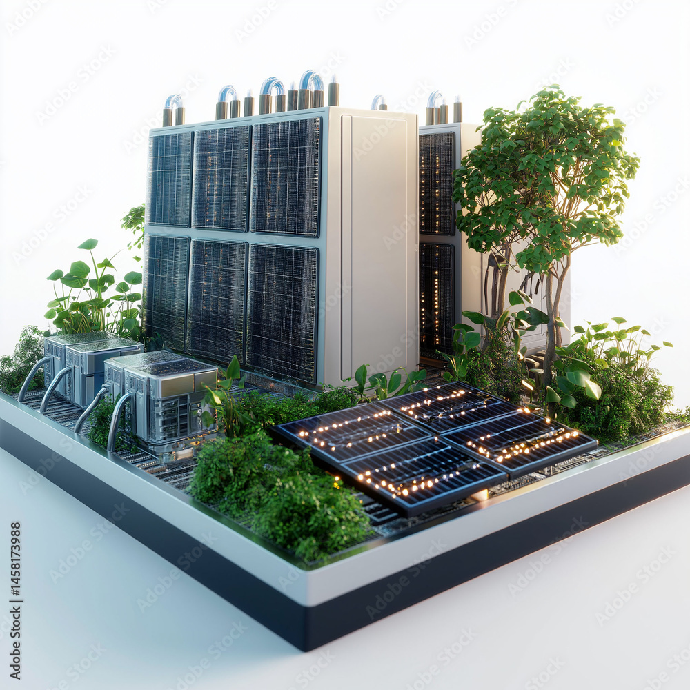 Green data center sustainability cloud services. Renewable energy IT ...