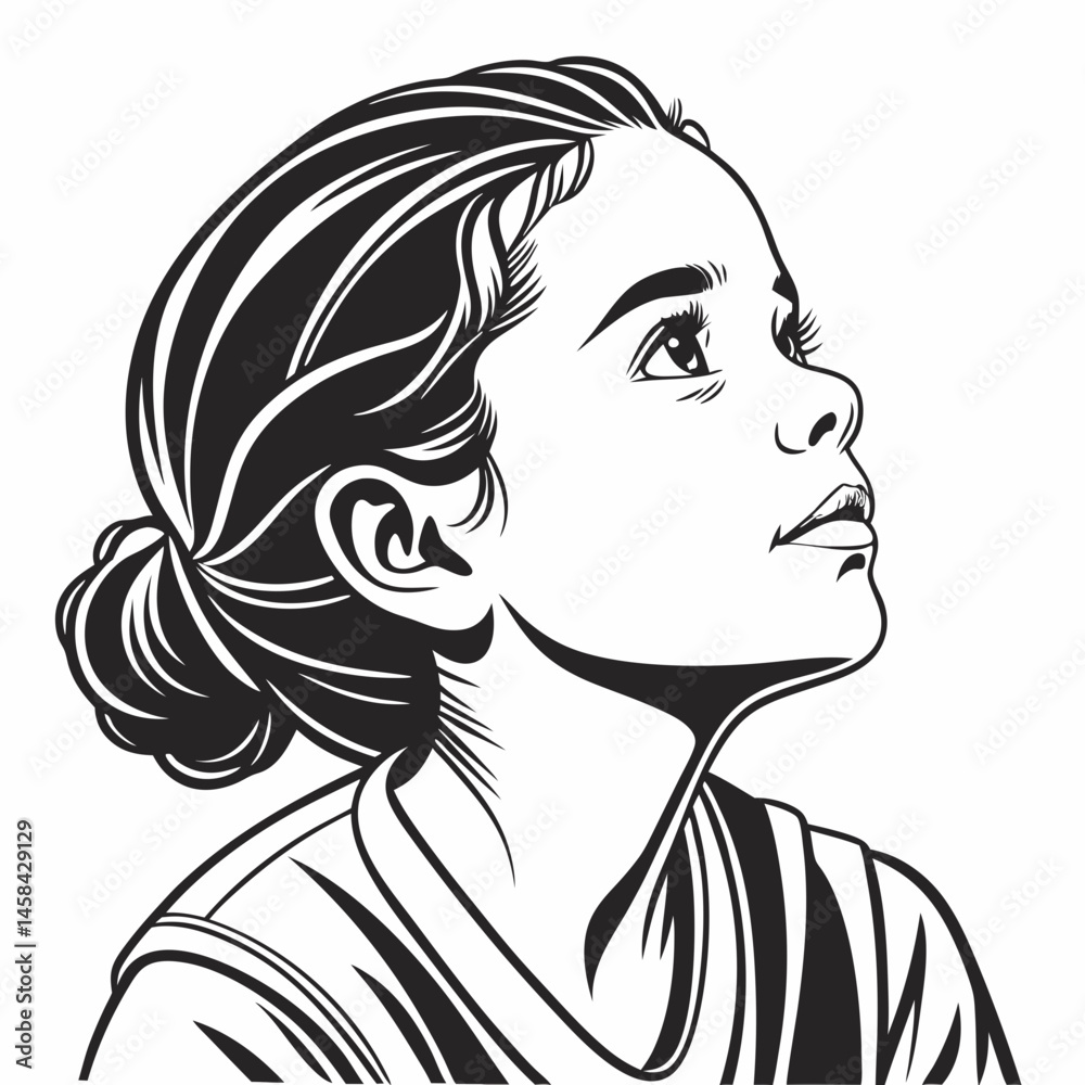 girl face vactor and icon Stock Vector | Adobe Stock