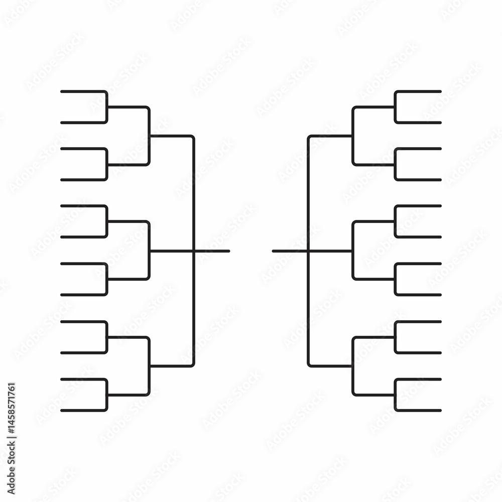 24 team Tournament bracket templates illustration Stock Illustration ...